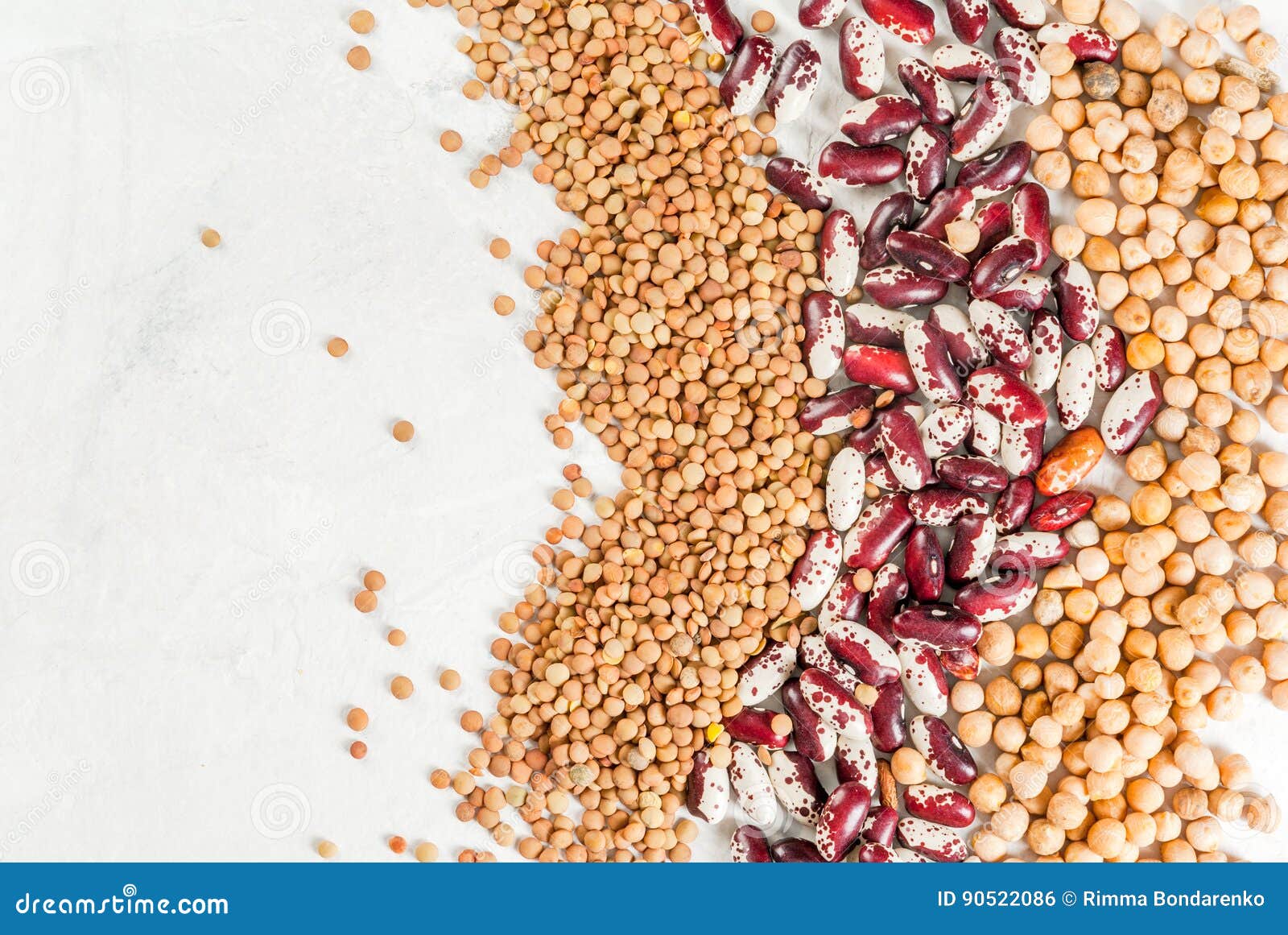 Selection of Different Types of Beans Stock Photo - Image of seed, mung ...