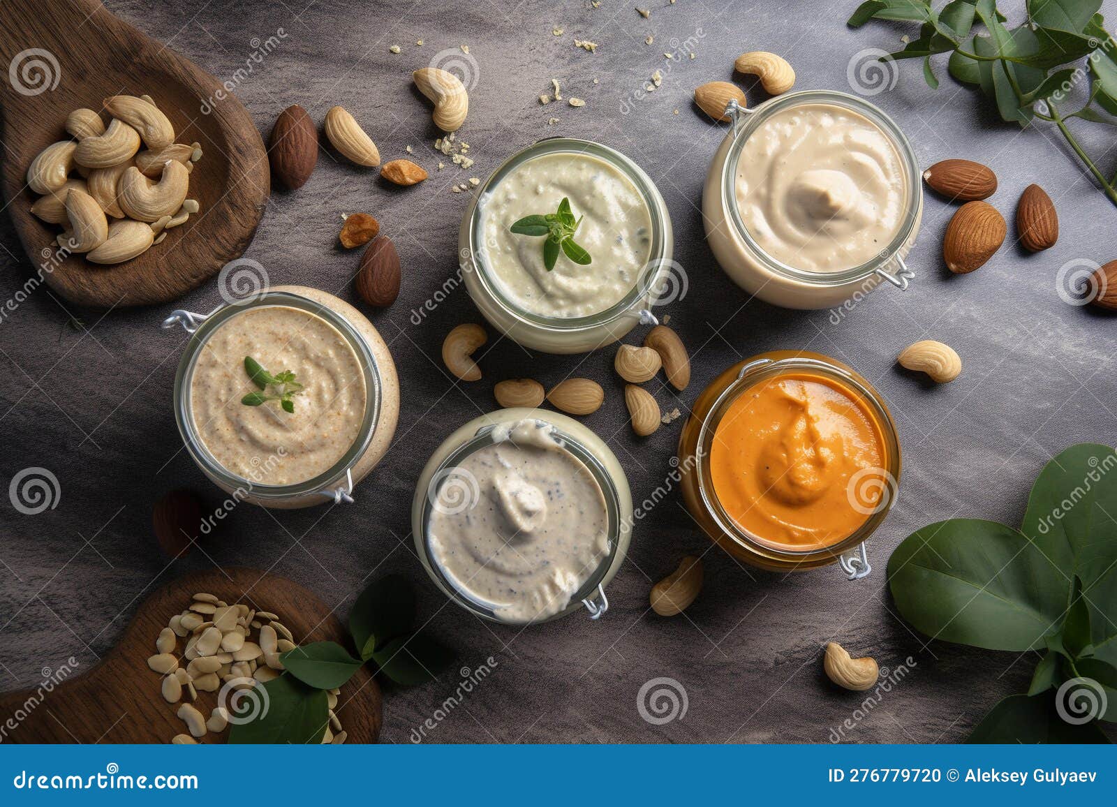 A Selection of Different Types of Sauces on a Table AI Generation Stock ...