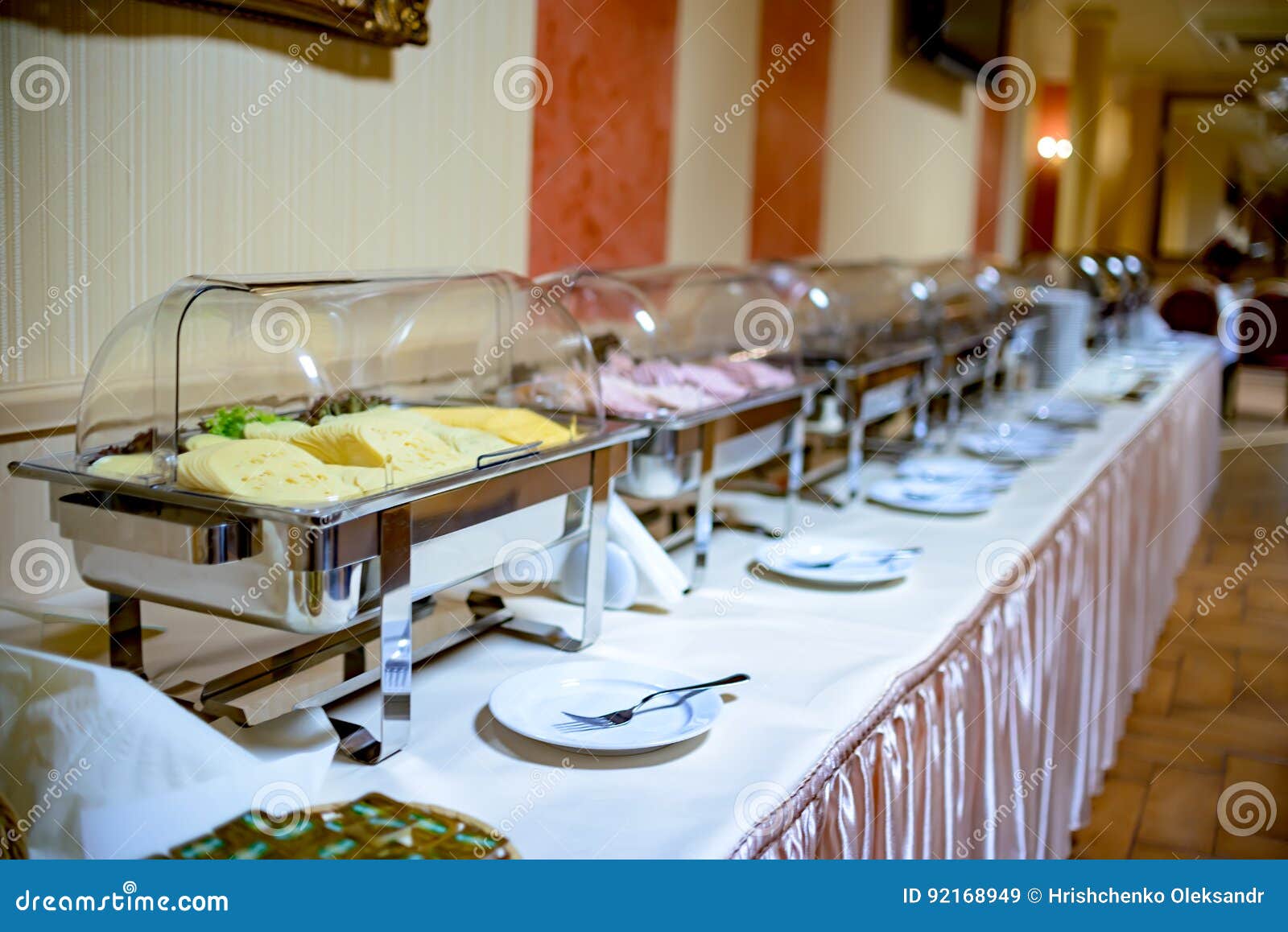 Selection of Dishes on a Buffet Stock Image - Image of food, dinner ...