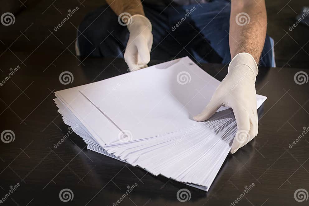 Handling Envelopes and Mail Safely Stock Image - Image of heap ...