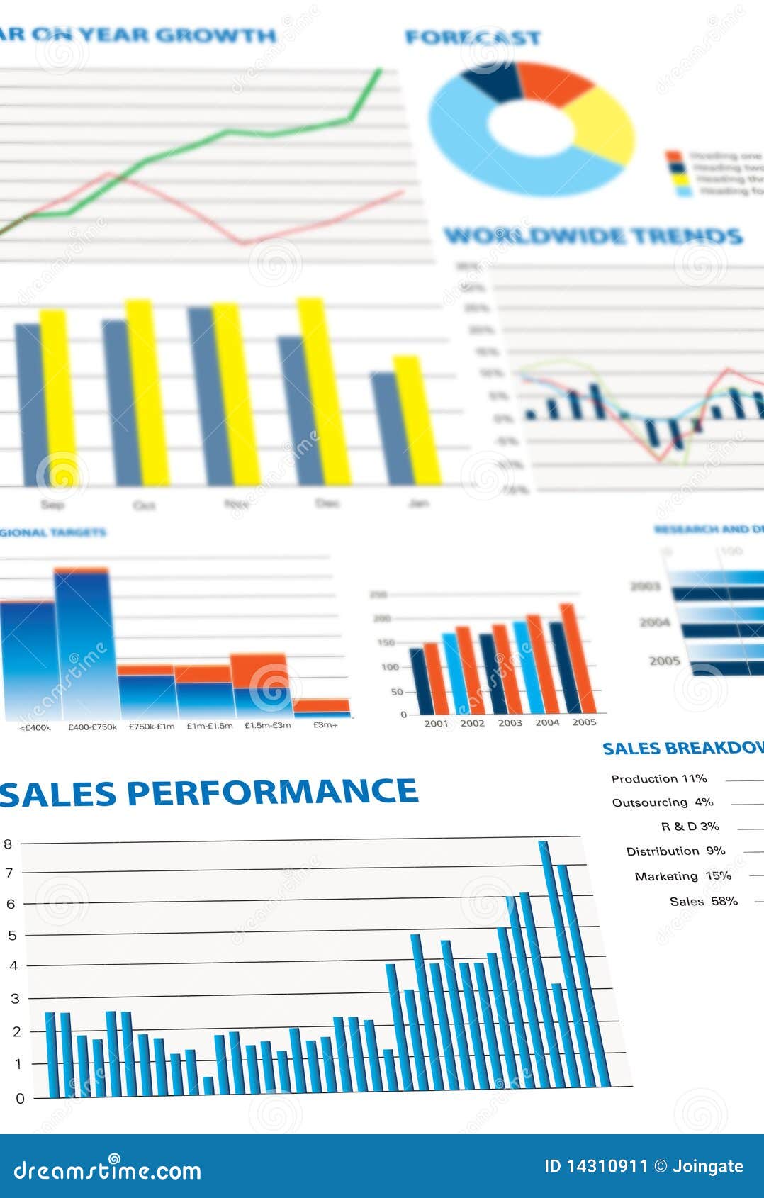 Selection of Financial and Economic Graphs Stock Illustration ...