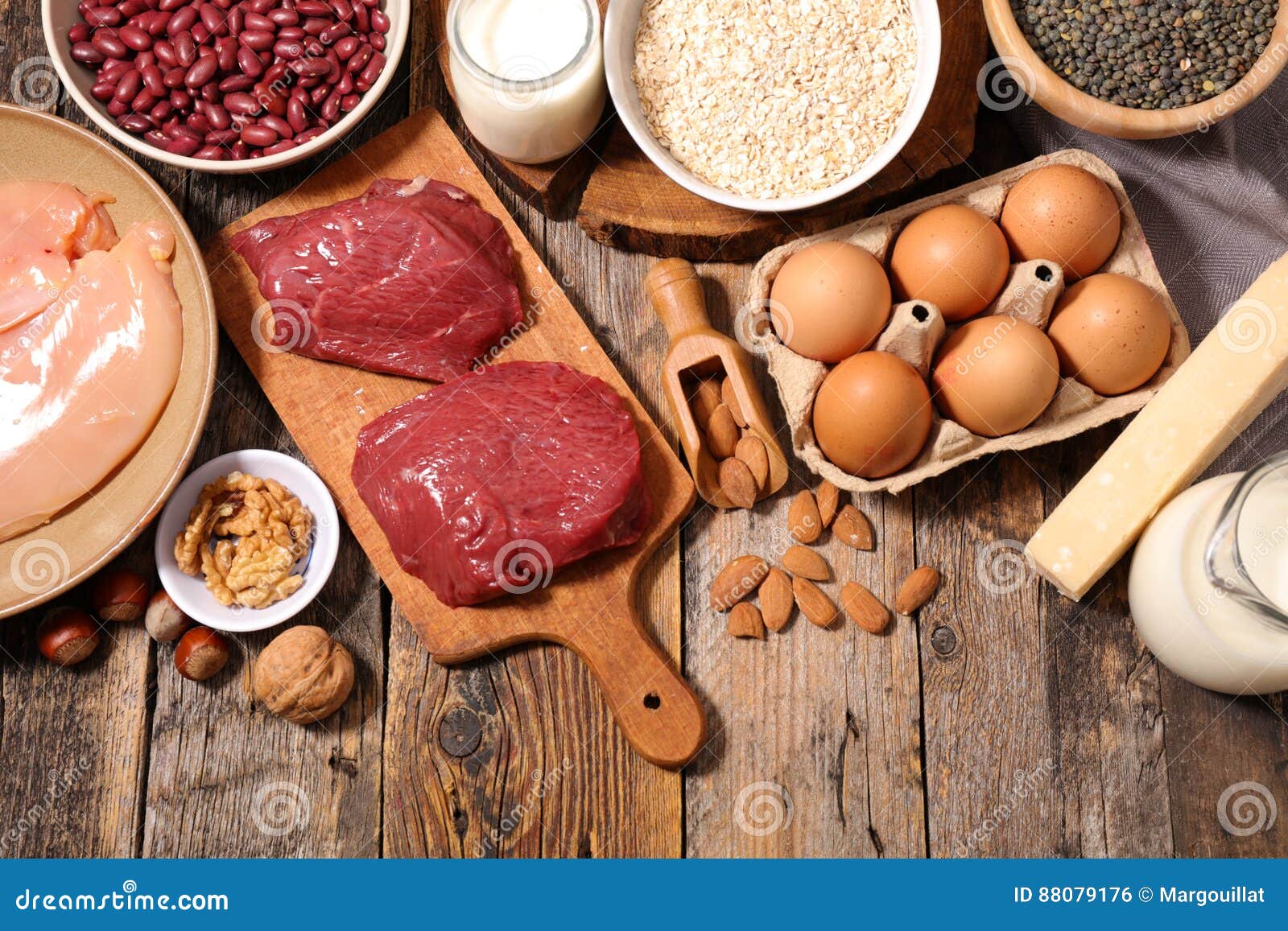 Selection Food Higt in Protein Stock Photo - Image of assortment ...