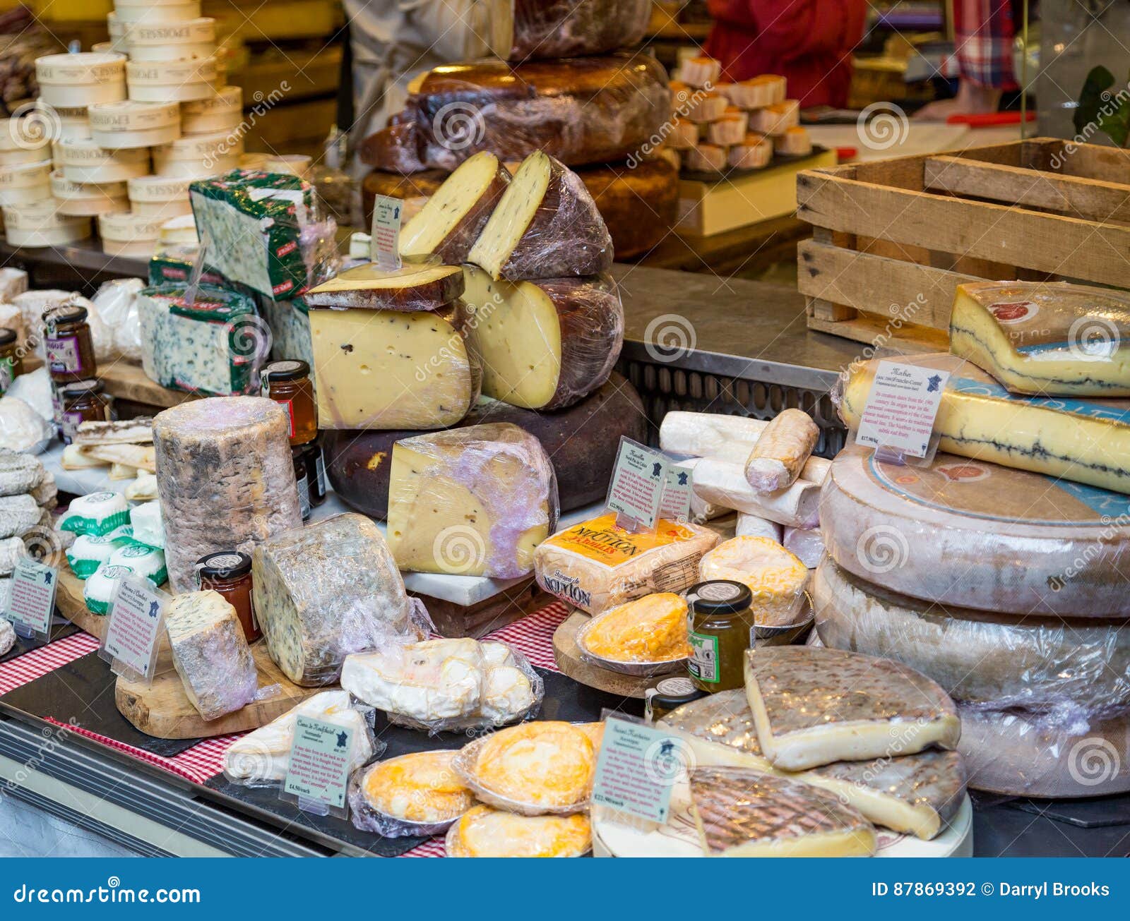 Selection of Fresh Cheese in Market Editorial Photography - Image of ...