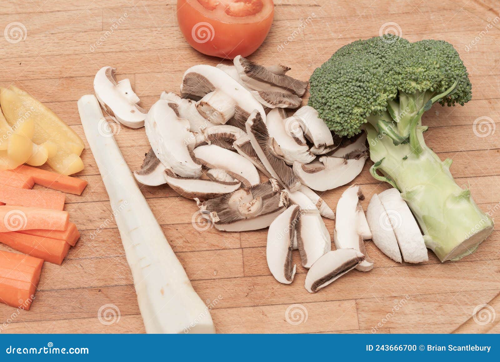 Selection of Fresh Vegetables Cleaned and Prepared Stock Photo - Image ...