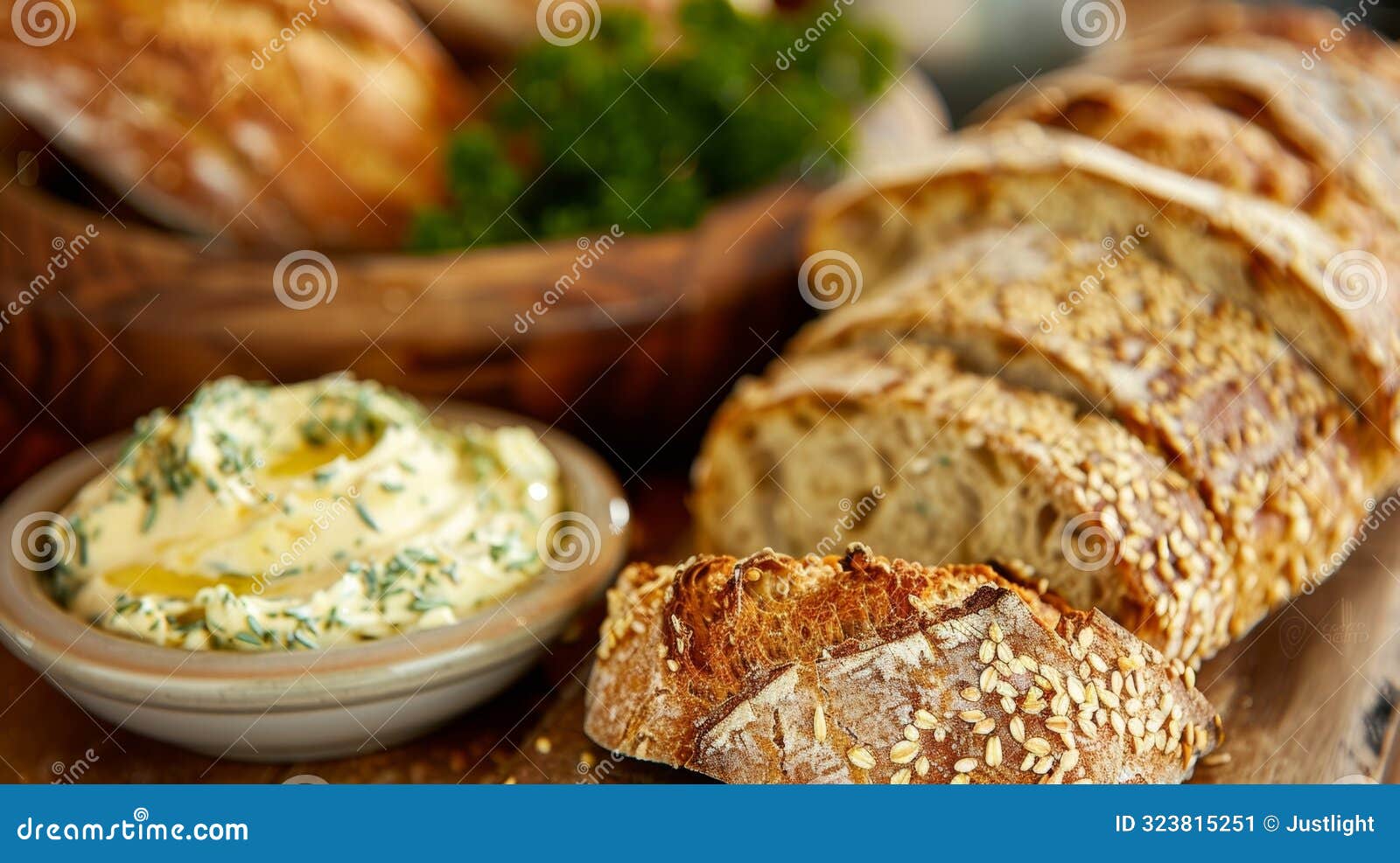 A Selection of Freshly Baked Bread Made Using Ancient Grains and Served ...