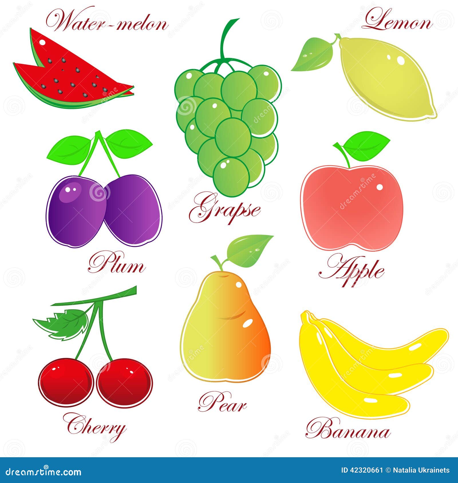 Selection fruit stock illustration. Illustration of apple - 42320661