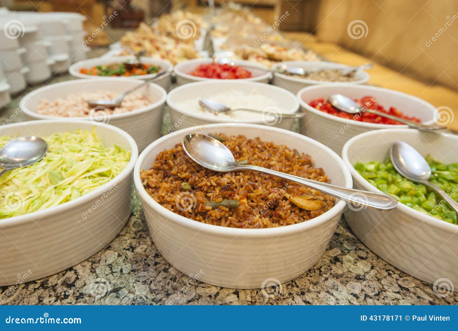 Selection of Garnishes at a Hotel Buffet Stock Image - Image of luxury ...