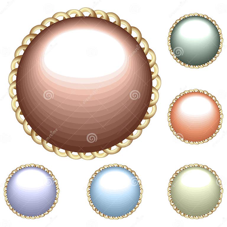 Selection of Glossy Buttons Stock Vector - Illustration of circle, pink ...