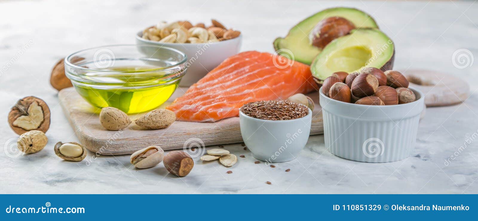 Selection of Good Fat Sources - Healthy Eating Concept. Ketogenic Diet ...