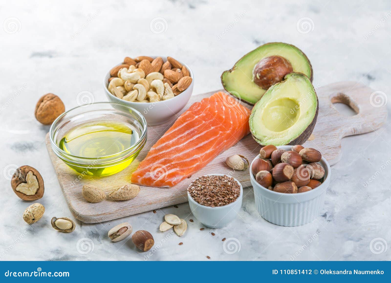 Selection of Good Fat Sources - Healthy Eating Concept. Ketogenic Diet ...
