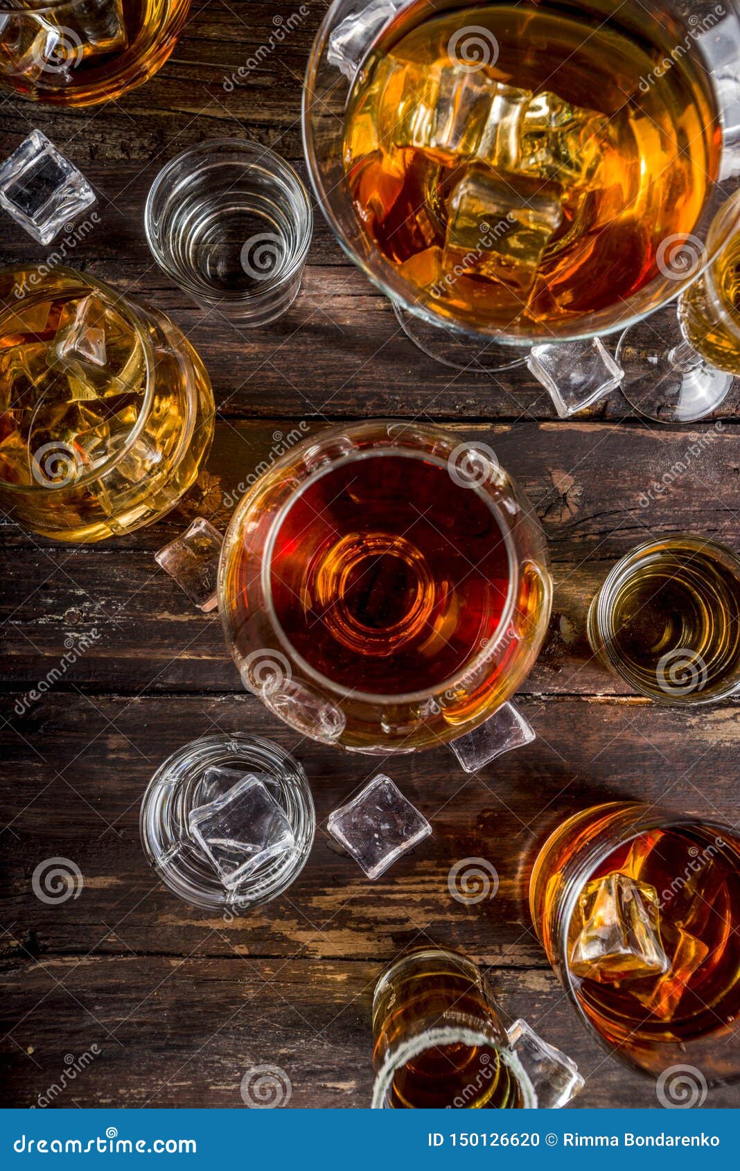 Selection of Hard Strong Alcoholic Drinks Stock Photo - Image of ...