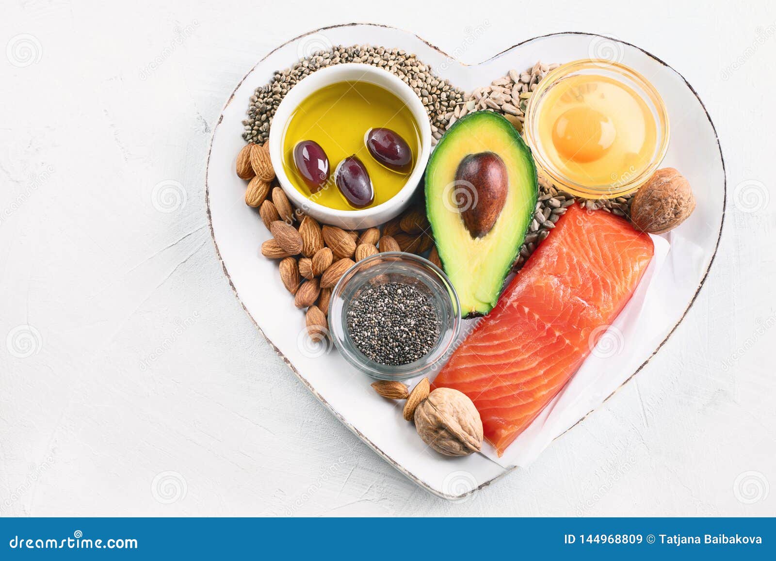 Selection of Healthy Fat Sources Stock Image - Image of diet, seafood ...