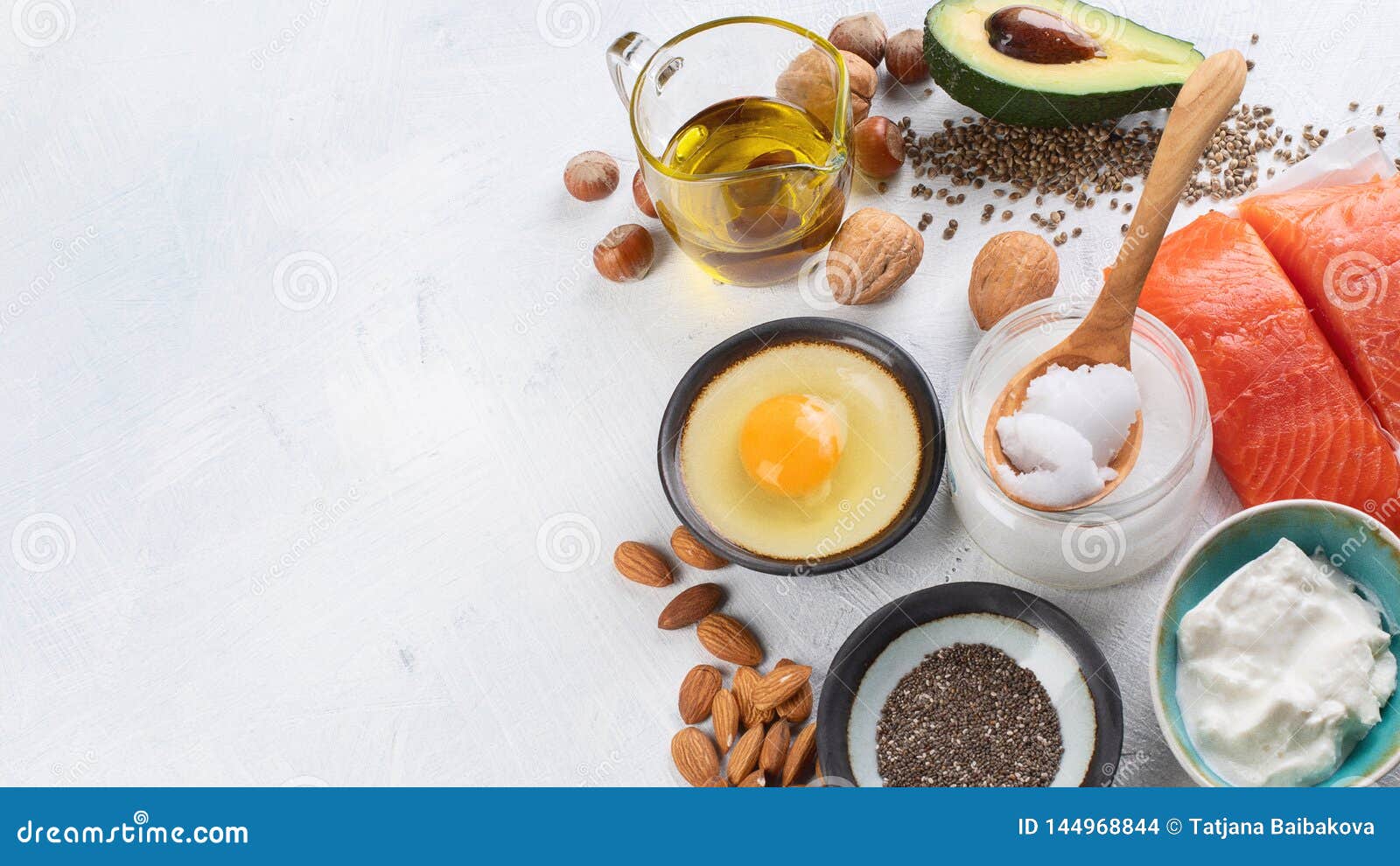 Selection of Healthy Fat Sources Stock Photo - Image of high, health ...