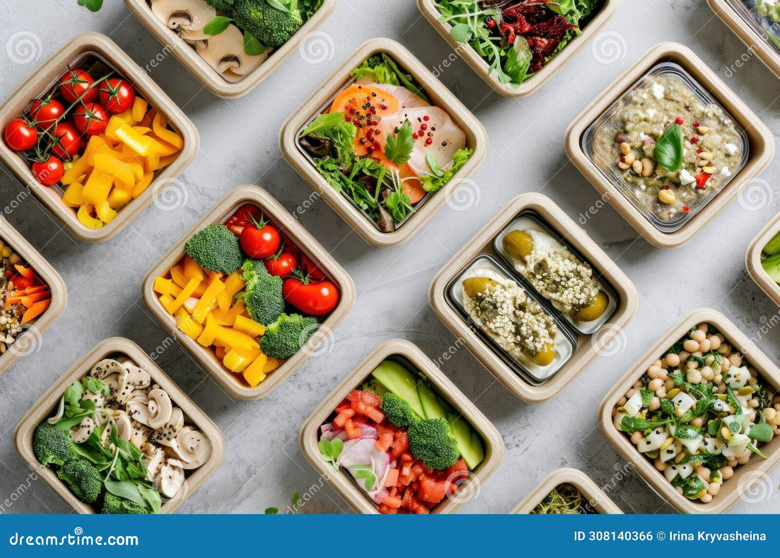 A Selection of Healthy Food in the Boxes Stock Photo - Image of ...