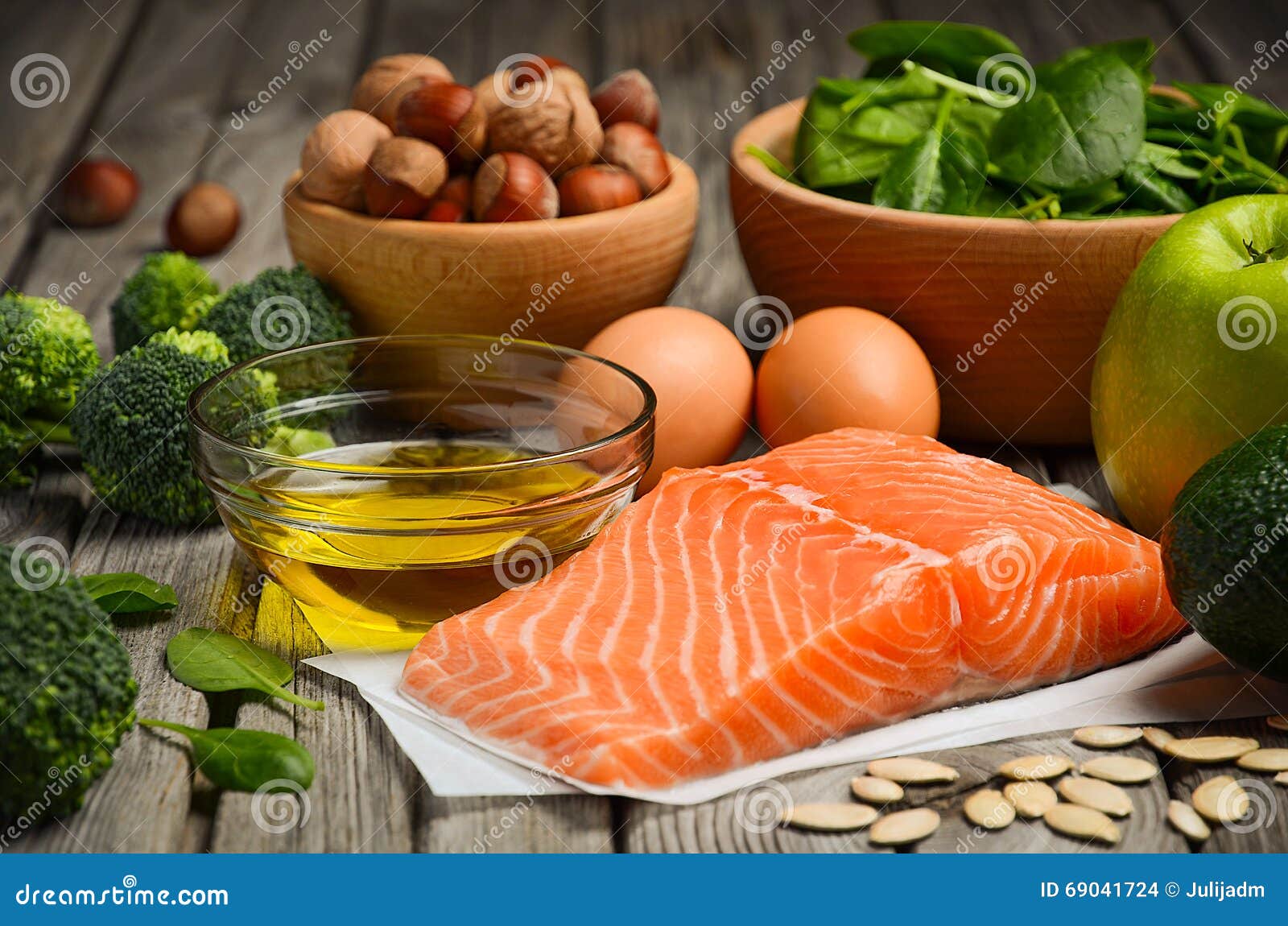 Selection of Healthy Products. Balanced Diet Concept Stock Photo ...