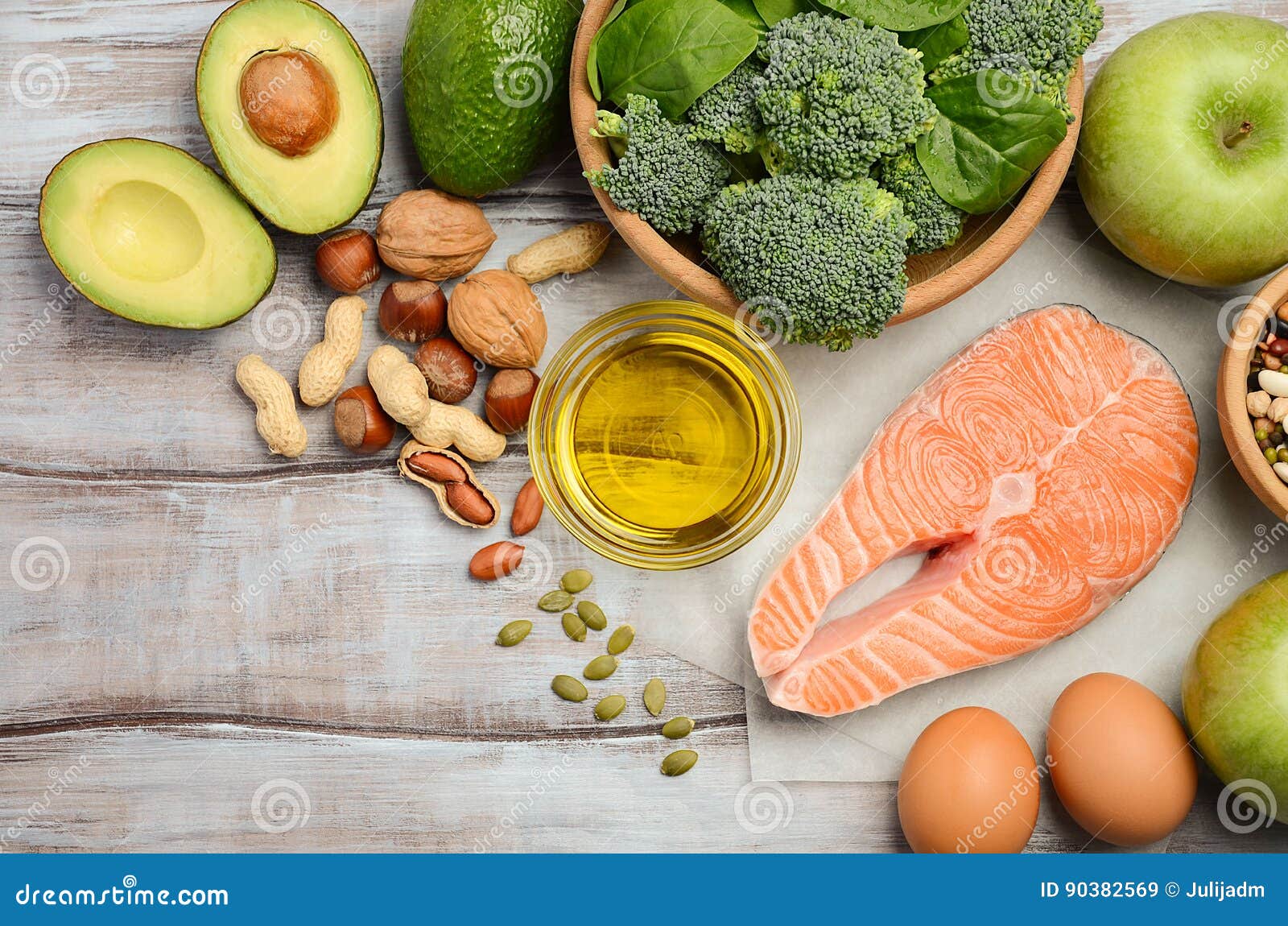 Selection of Healthy Products. Balanced Diet Concept Stock Image ...