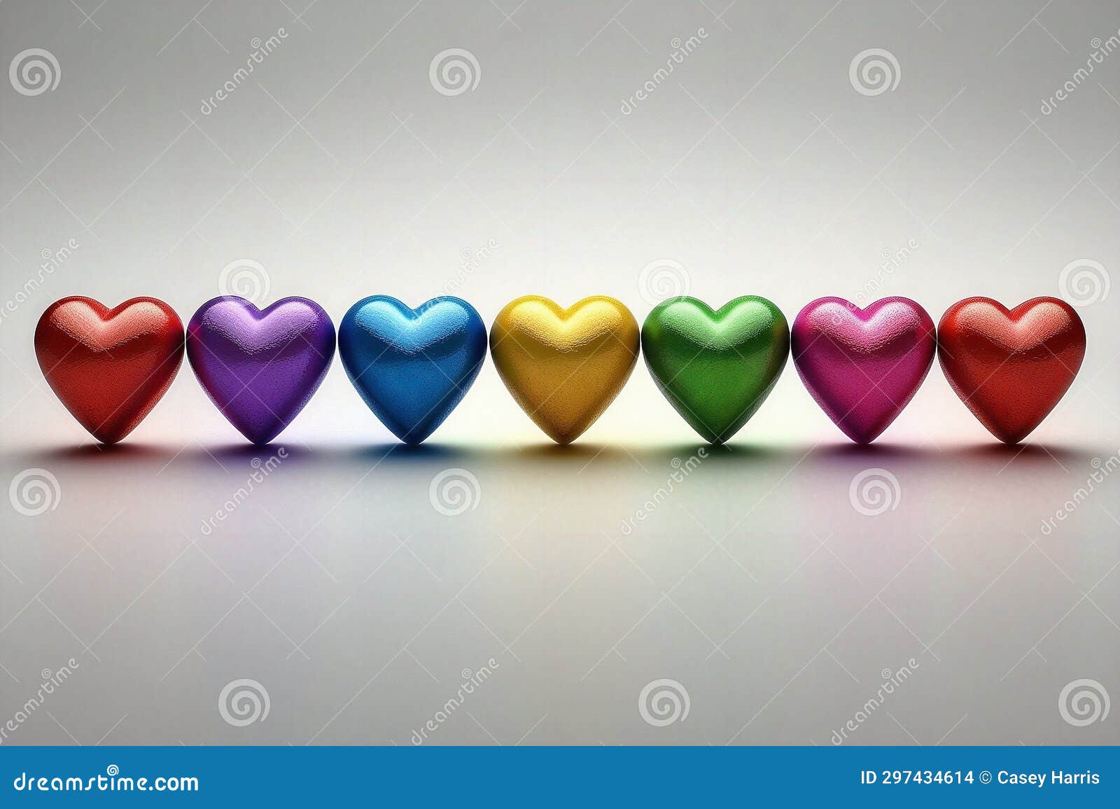 Coloured Hearts stock illustration. Illustration of petal - 297434614