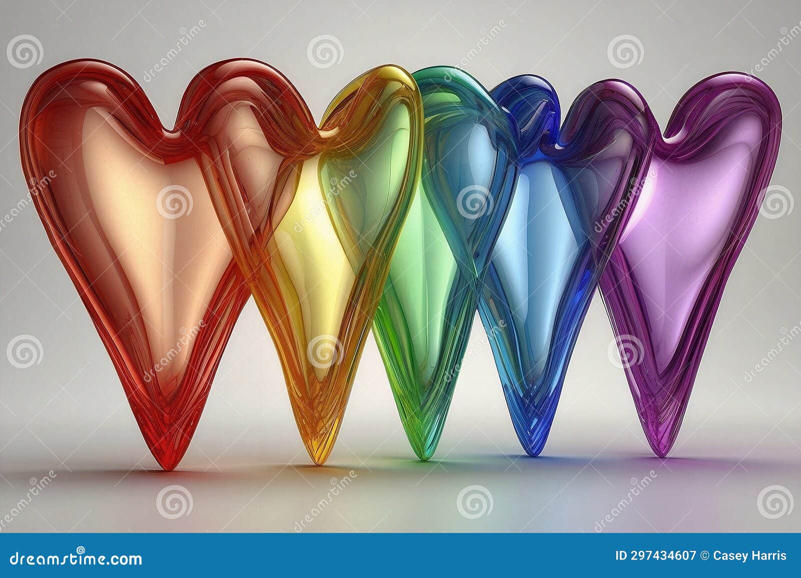 Rainbow coloured Hearts stock illustration. Illustration of fruit ...