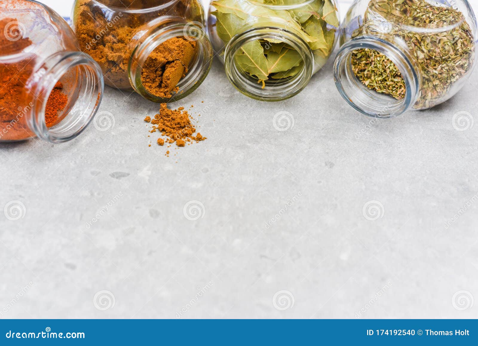 A Selection of Herbs and Spices for Adding Flavour To Food when Cooking ...