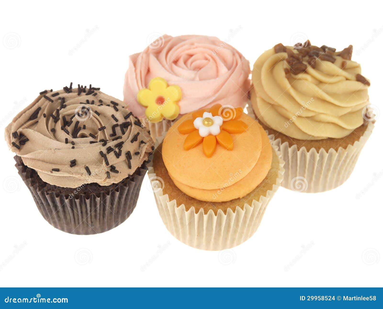 Selection of Cupcakes stock photo. Image of mixed, decorated - 29958524