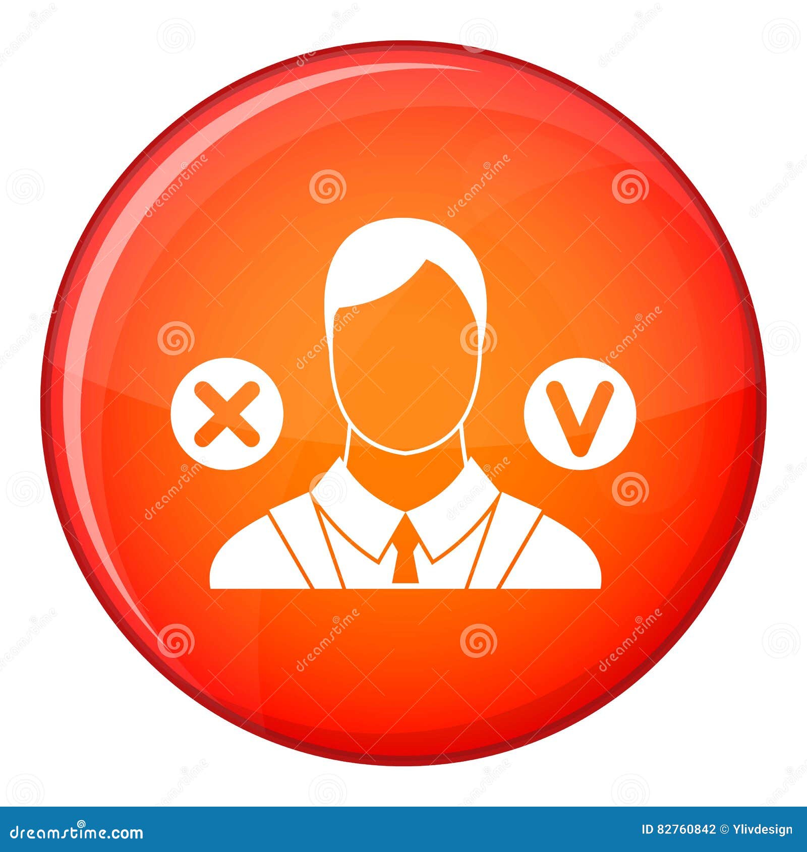 Selection icon, flat style stock vector. Illustration of choice - 82760842