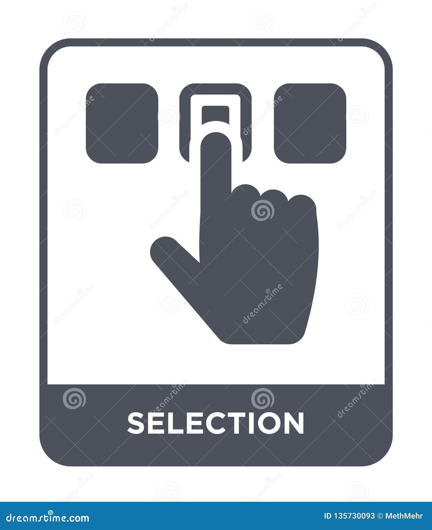 Selection Icon in Trendy Design Style. Selection Icon Isolated on White ...