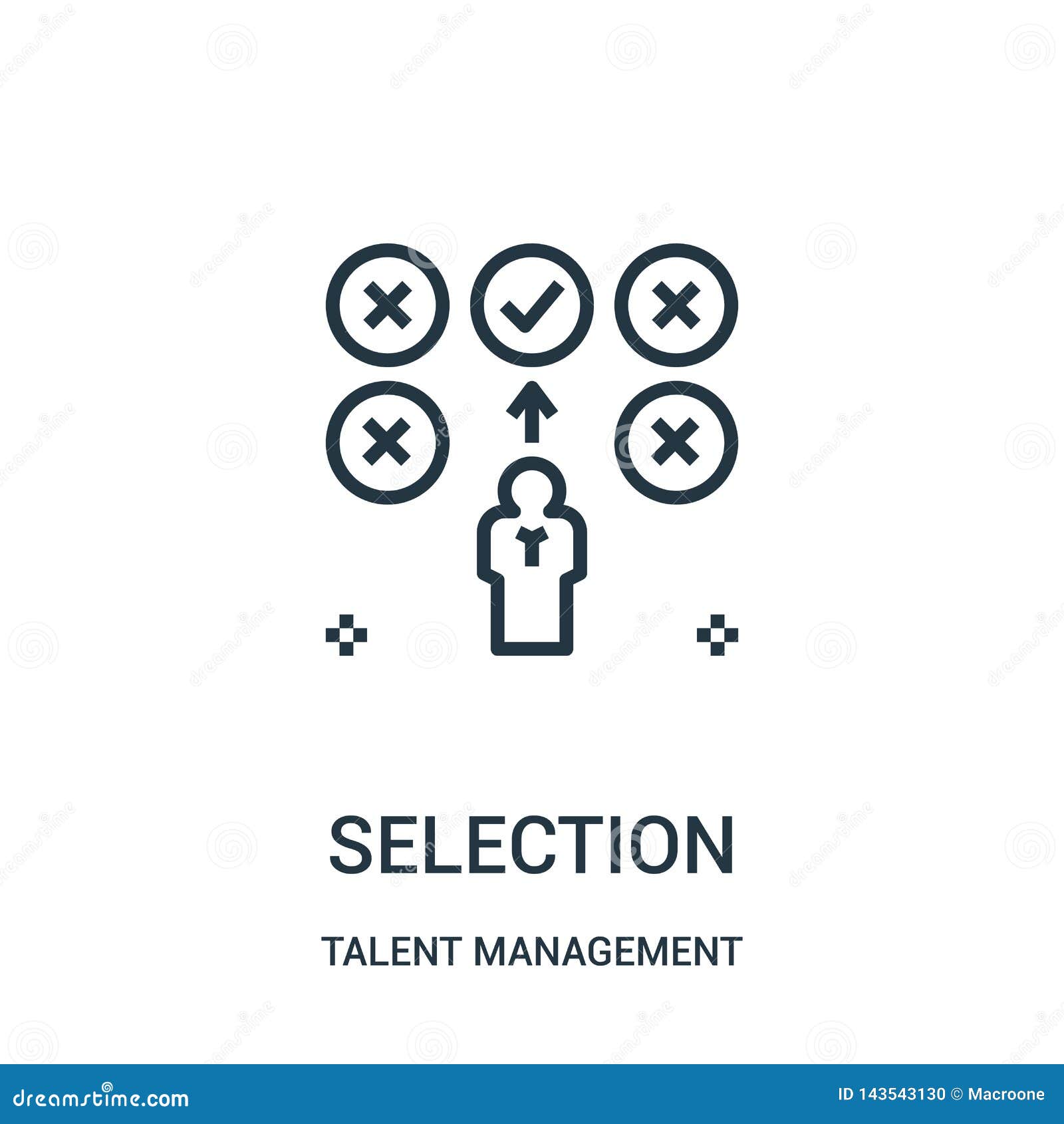 Selection Icon Vector from Talent Management Collection. Thin Line ...