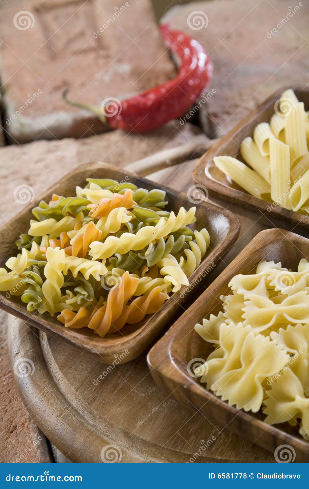Selection of Italian Pasta stock photo. Image of eating - 6581778
