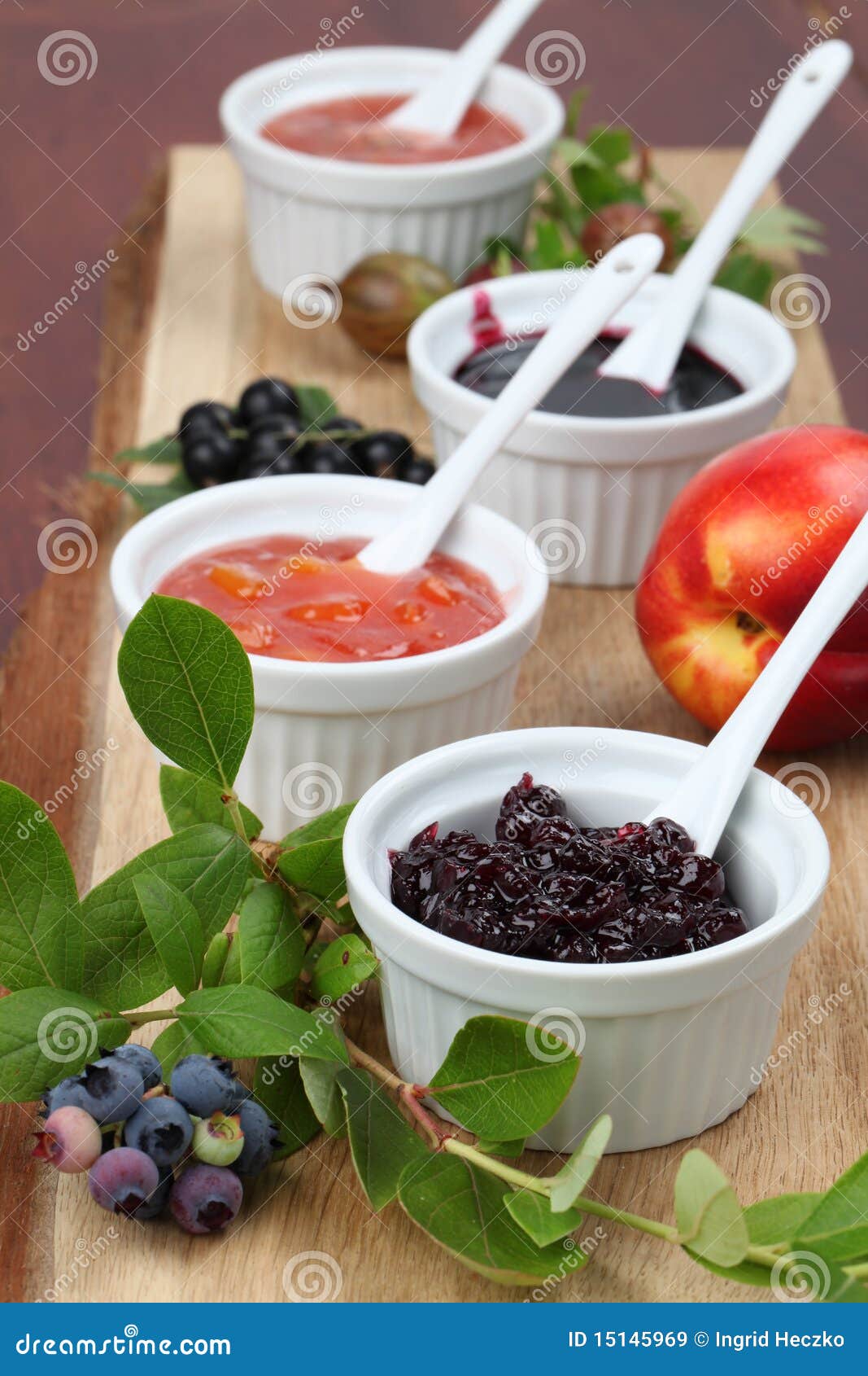 Selection of jams stock image. Image of natural, fresh - 15145969