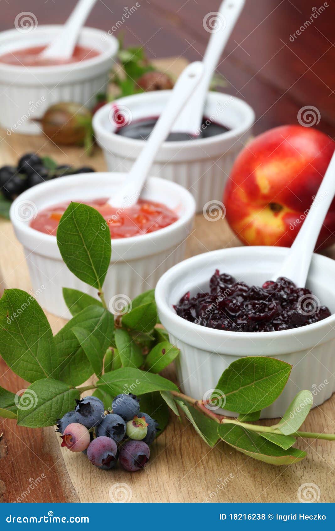 Selection of jams stock photo. Image of marmelade, organic - 18216238