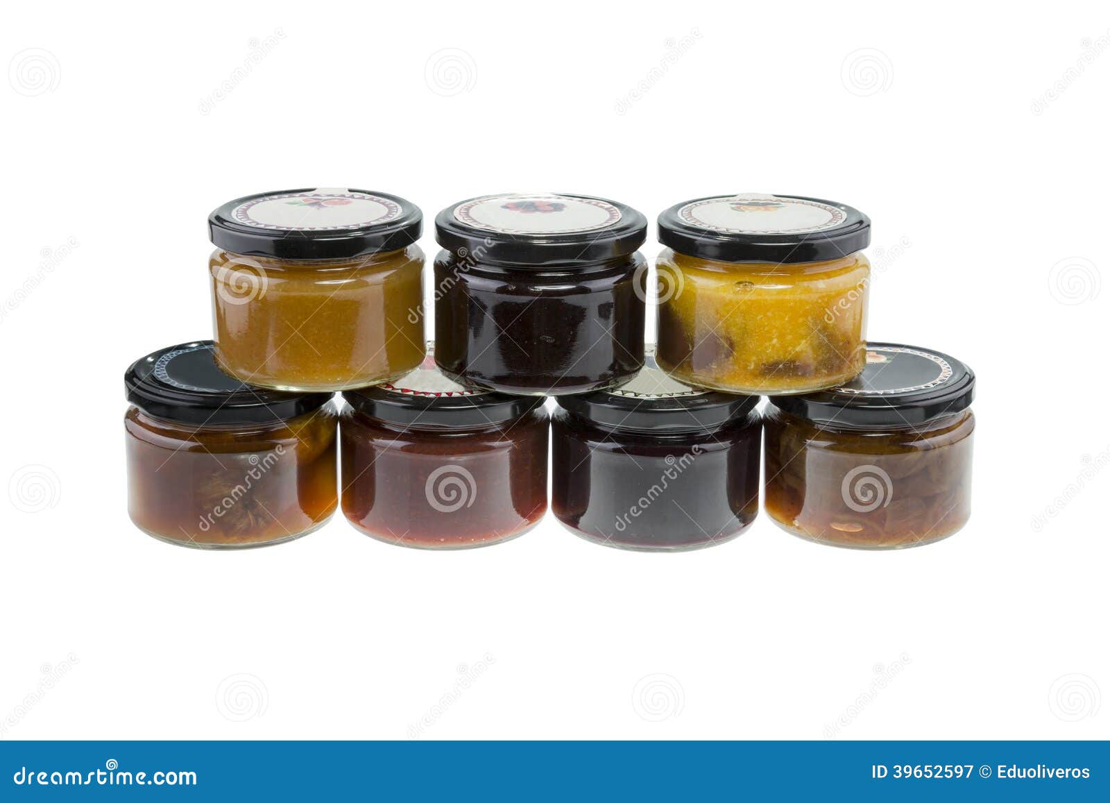 Selection of Jams - Stock Image Stock Image - Image of preserves ...