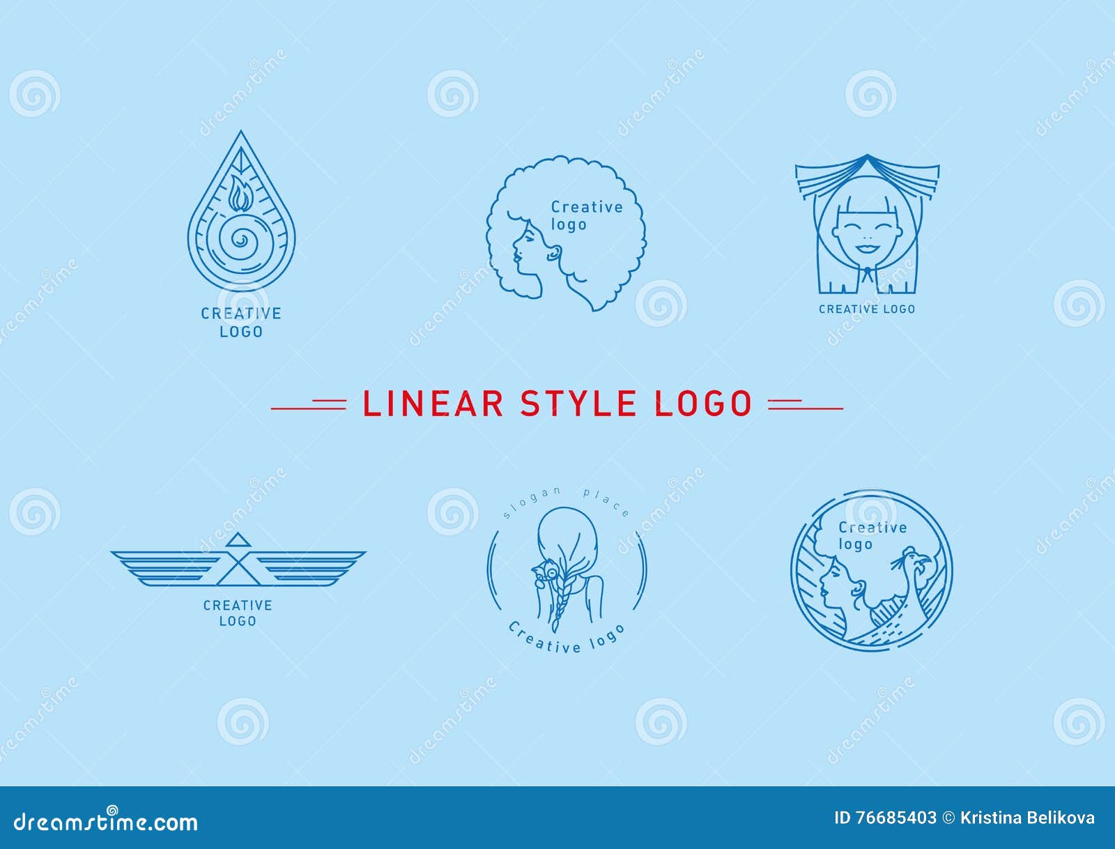 A Selection Of Logos With Workers Of Different Professions ...