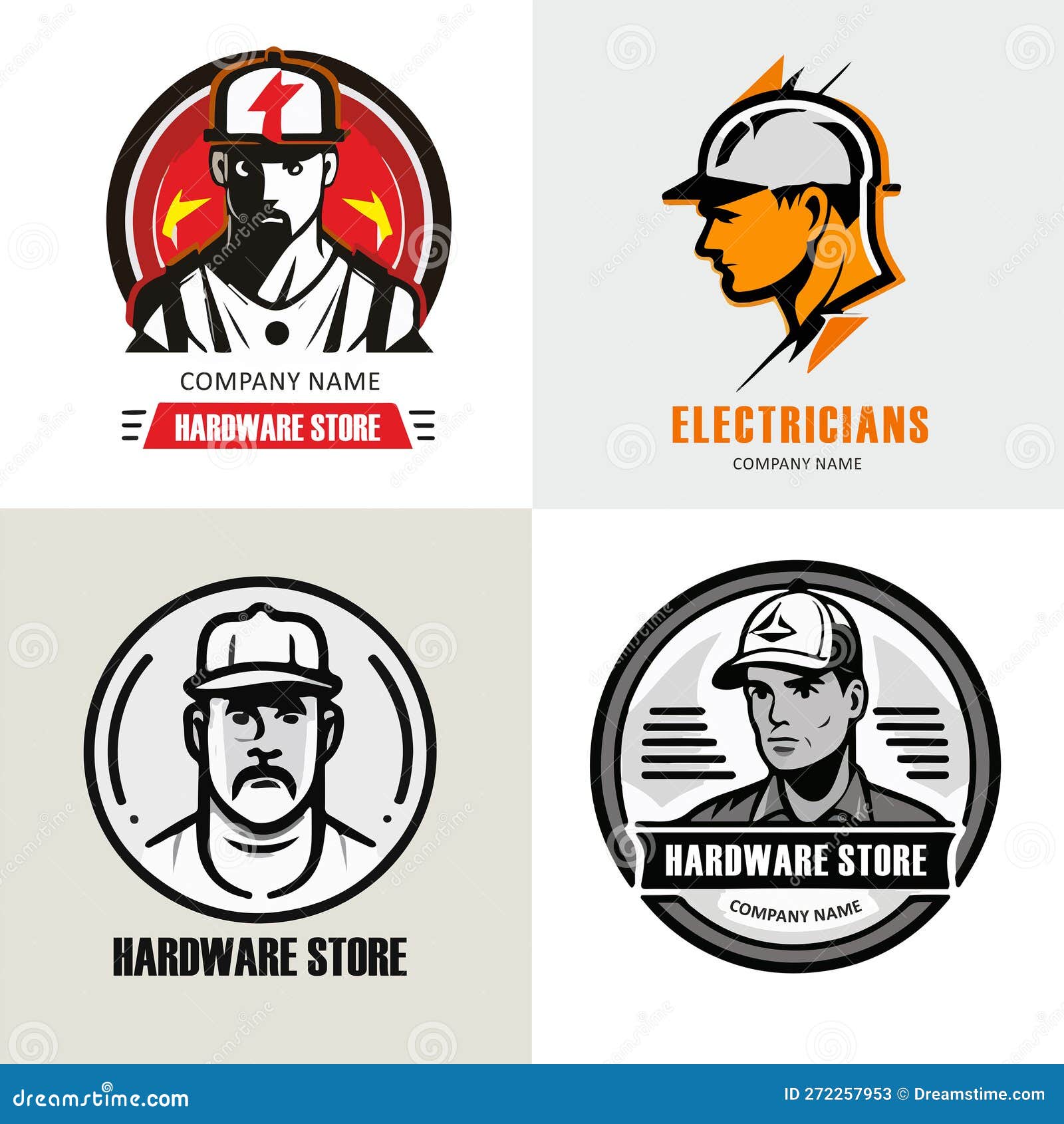 A Selection of Logos with Workers of Different Professions ...