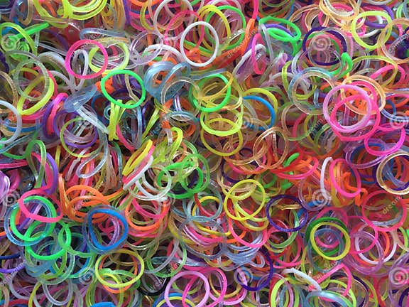 Selection of loom bands stock photo. Image of bands, ready - 44260616