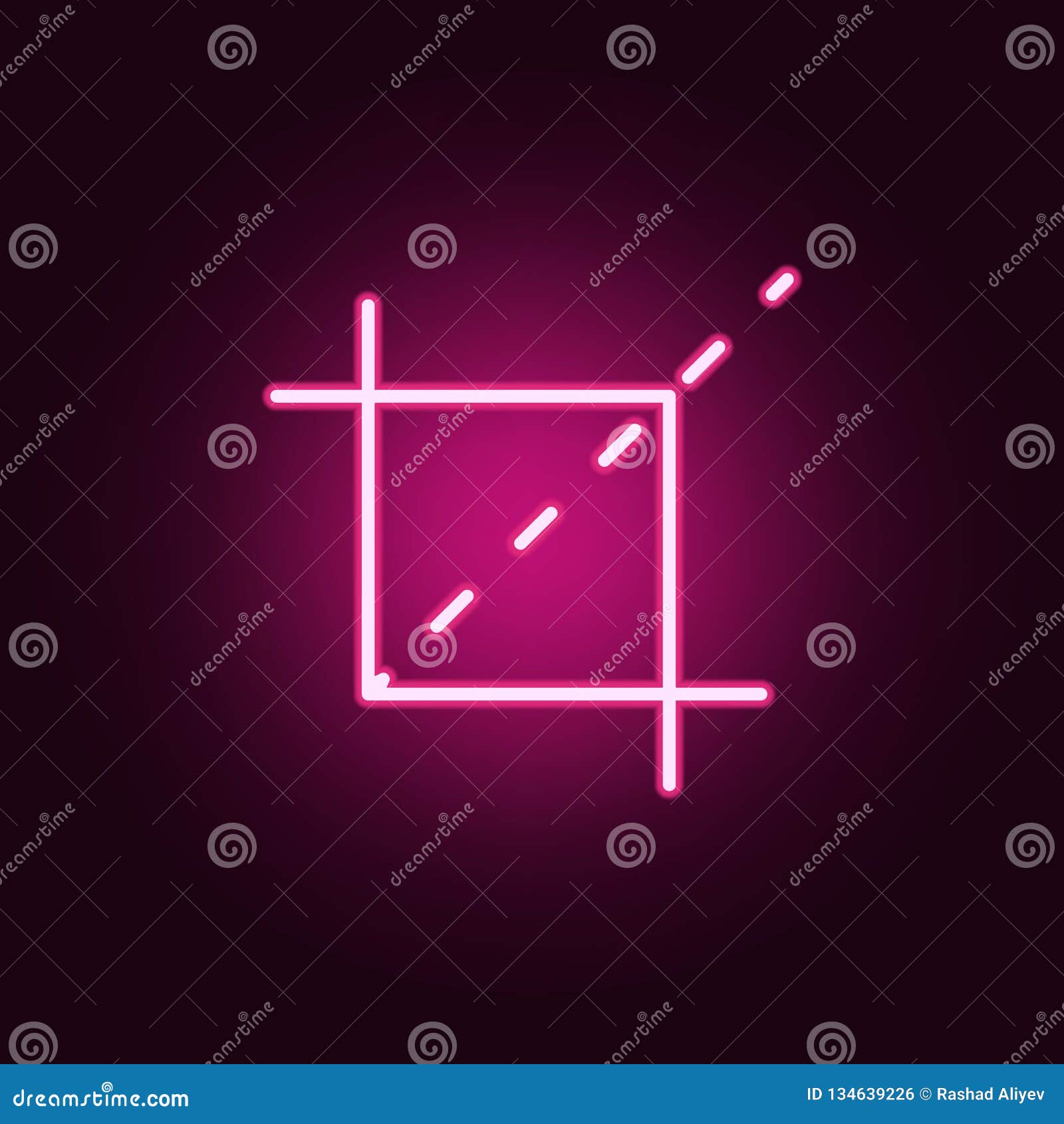 Selection Mark Icon. Elements of Web in Neon Style Icons Stock ...