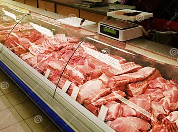 Selection of Meat at a Butcher Shop Stock Image - Image of foodstuff ...