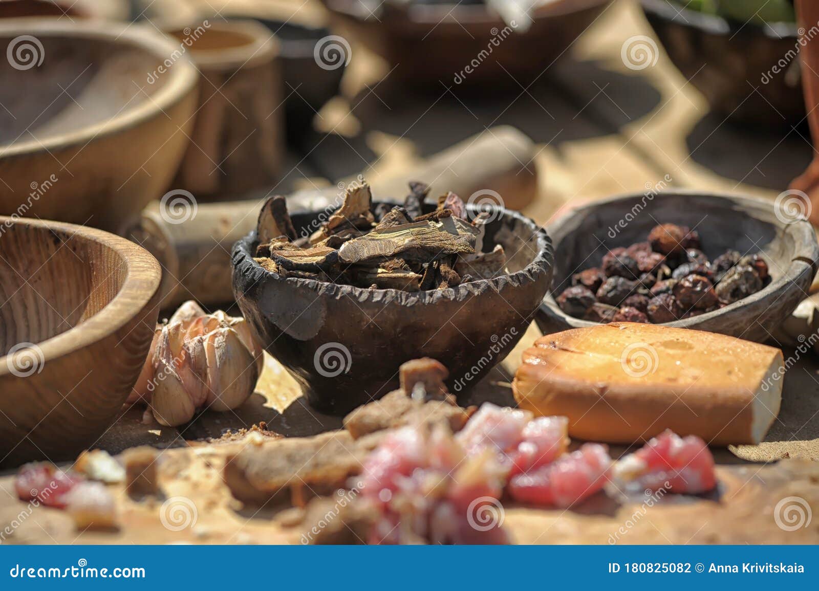 Selection of Medieval food stock photo. Image of diet - 180825082