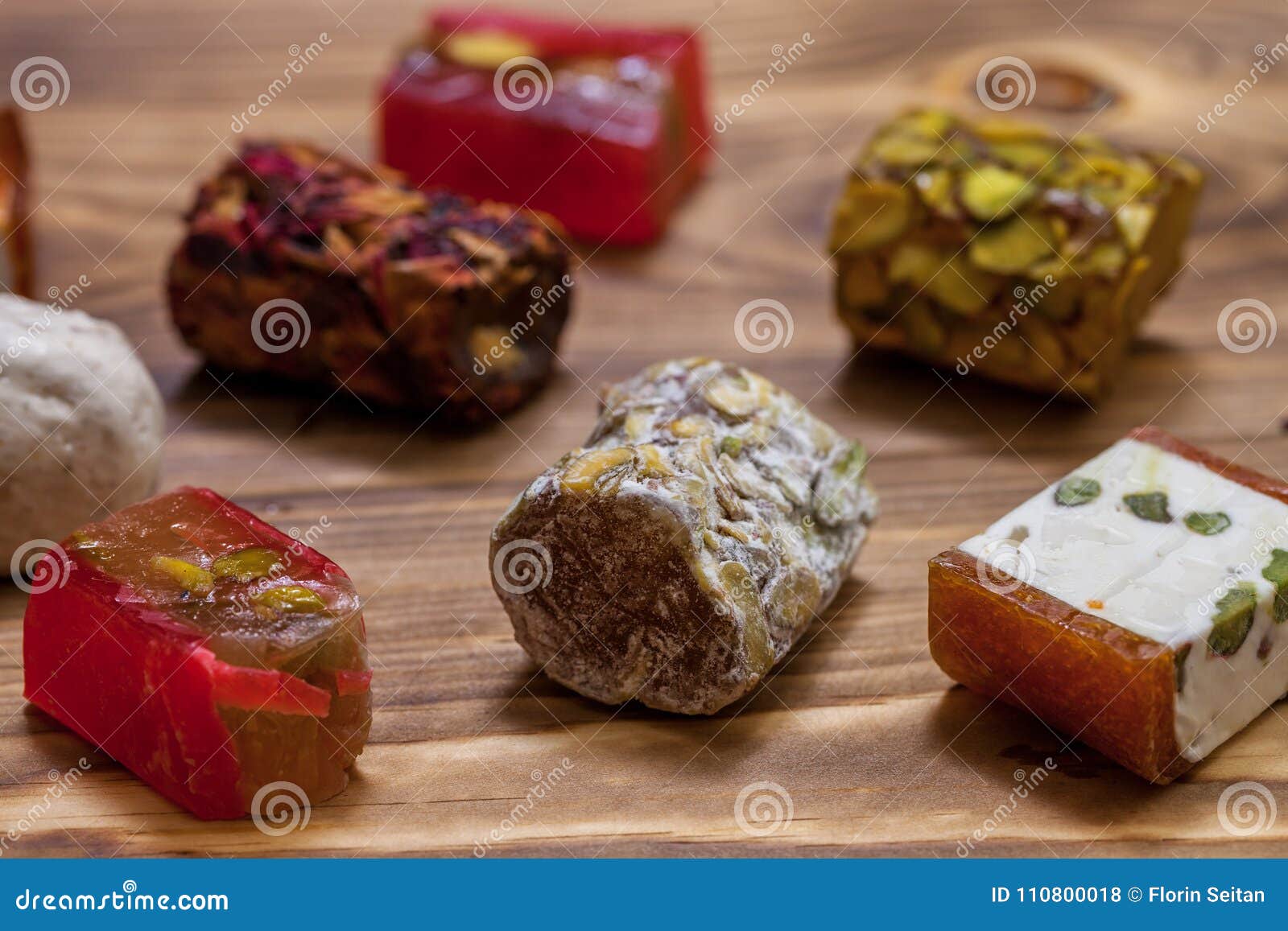 Selection of MiddlSelection of Middle Eastern Desserts with Pistachio ...
