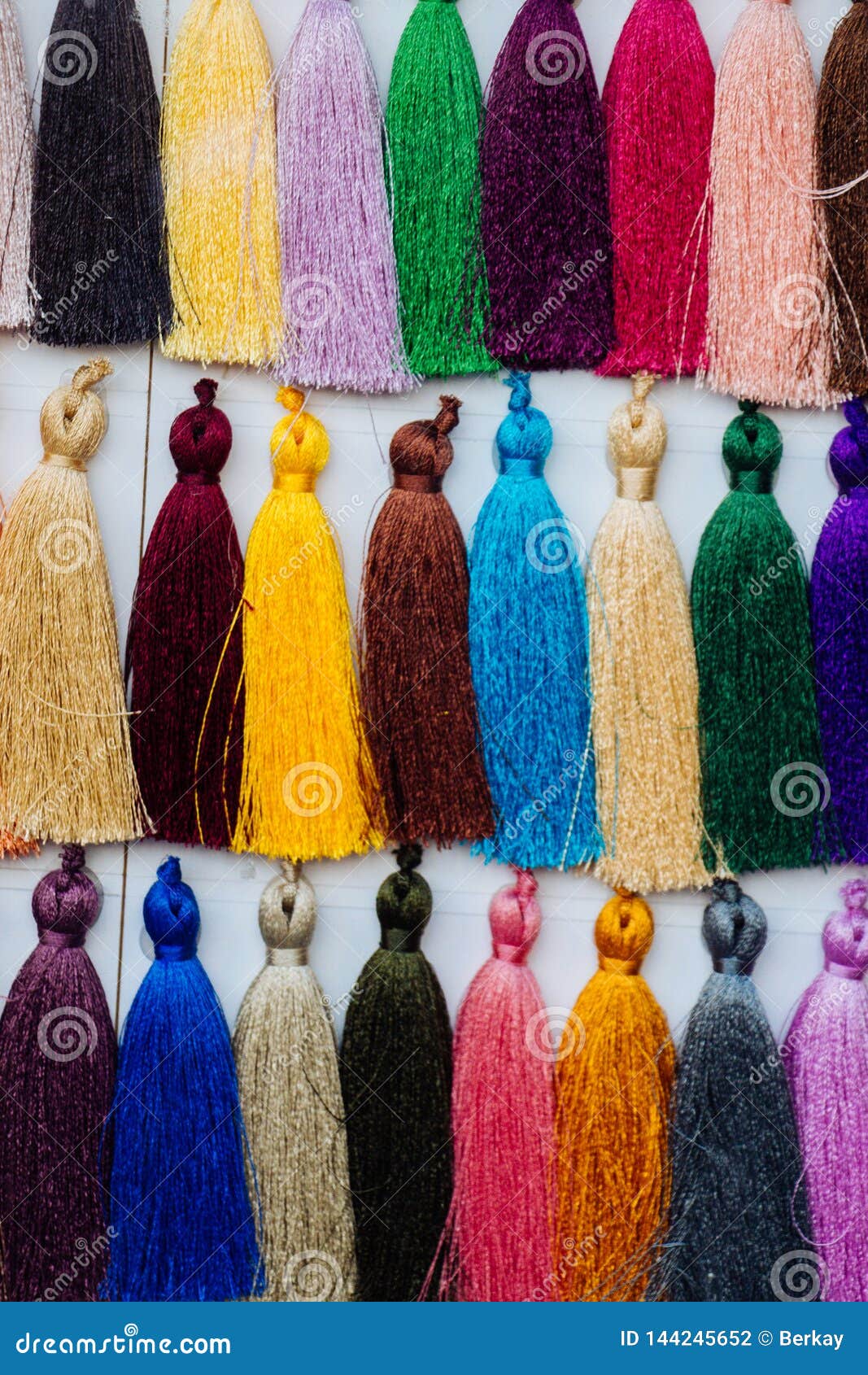 Traditional Tassels in Various Colors Stock Photo - Image of style ...