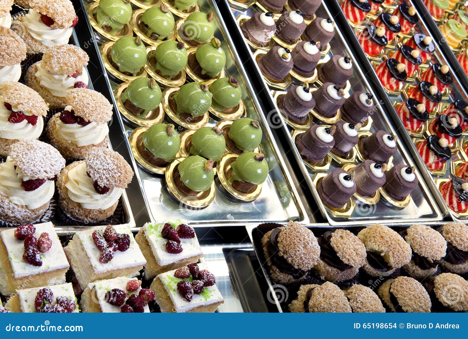 Selection of pastries stock photo. Image of dessert, candy - 65198654