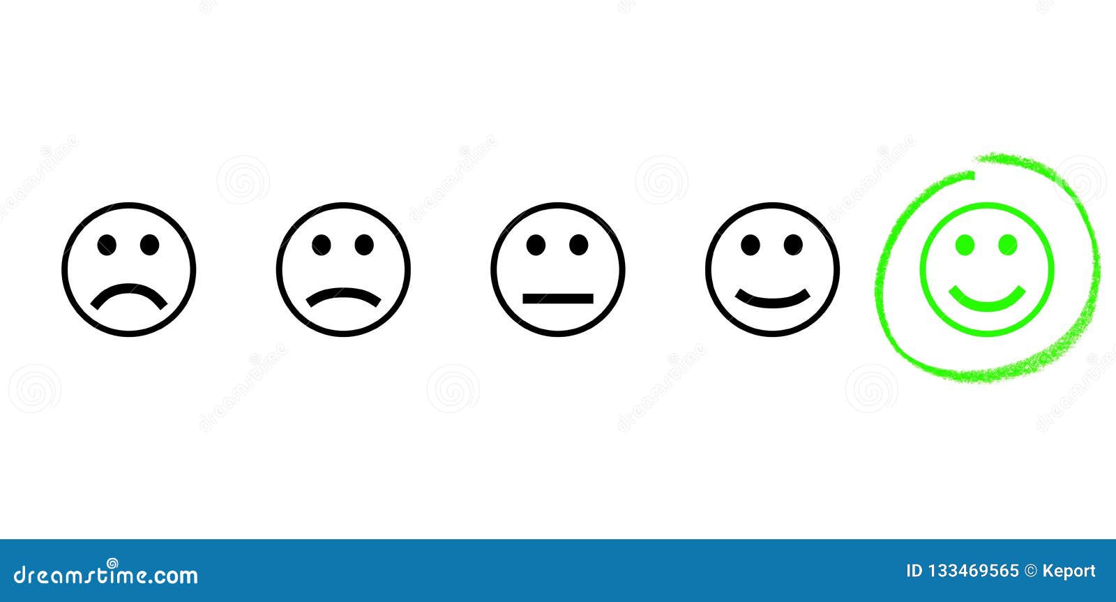 Feedback Faces - Positive Feedback Stock Illustration - Illustration of ...