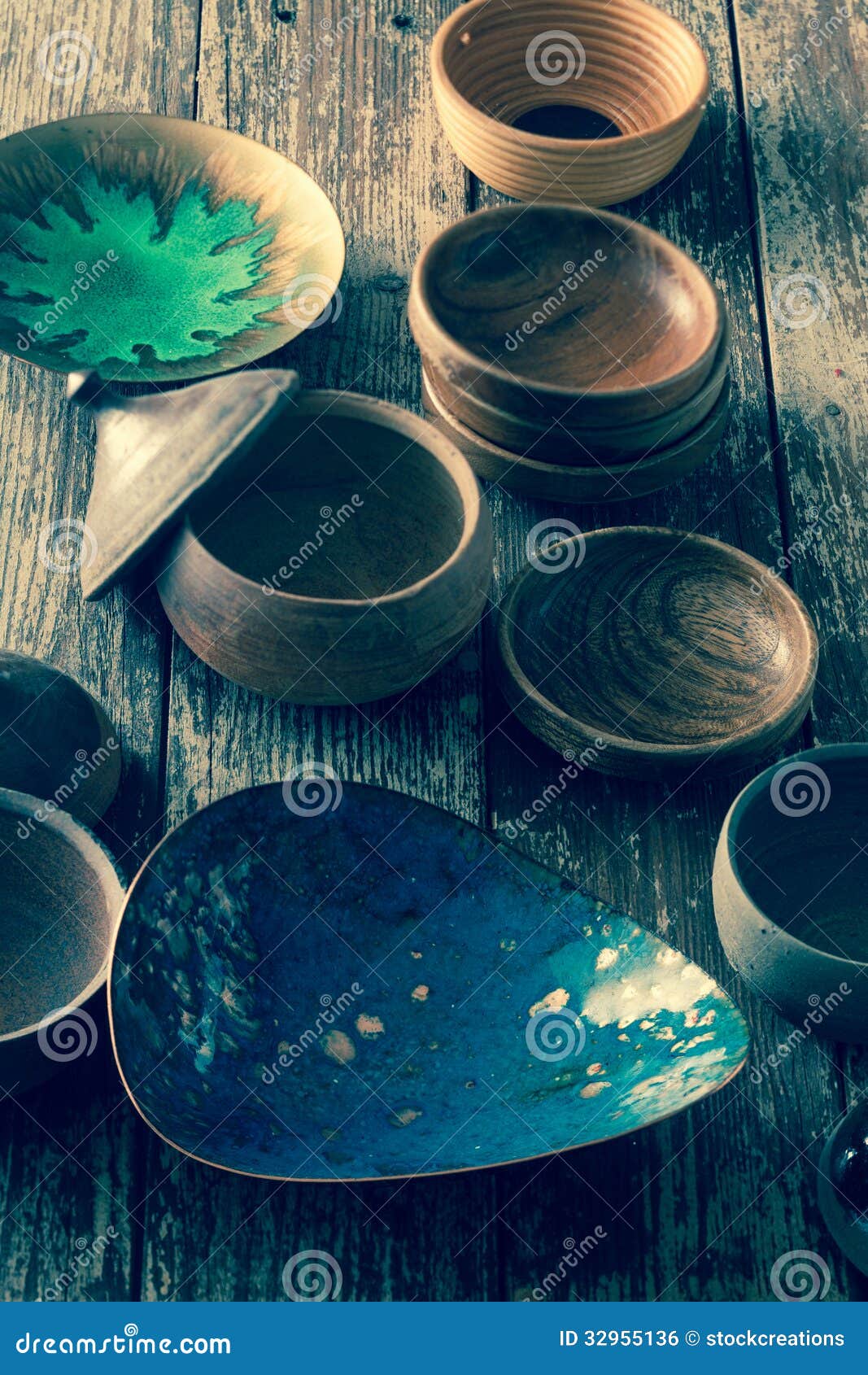 Selection of Pottery Earthenware Dishes Stock Photo - Image of country ...