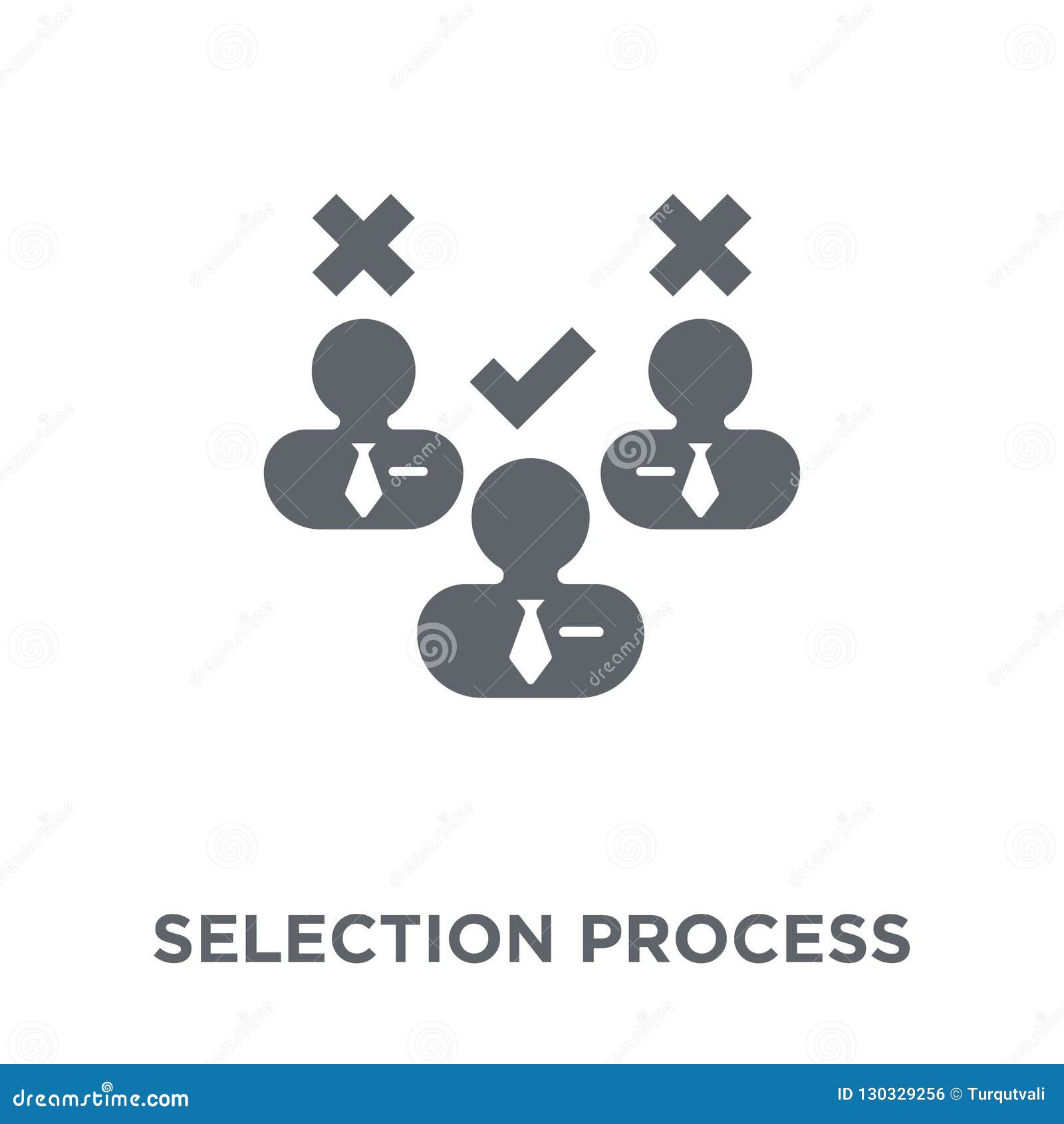 Selection Process Icon from Human Resources Collection. Stock Vector ...