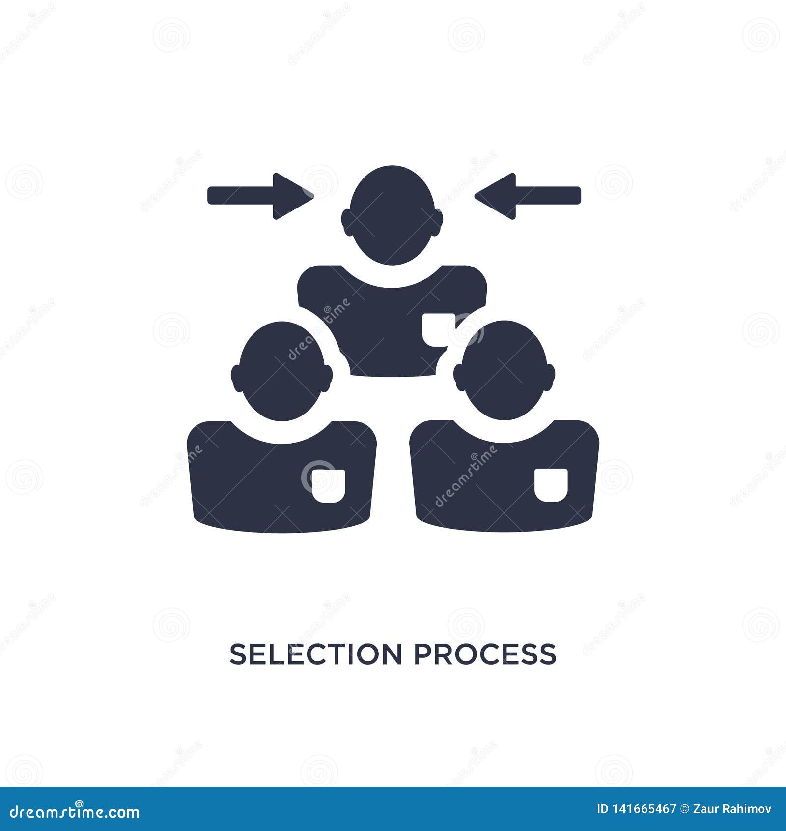 Selection Process Icon On White Background. Simple Element Illustration ...