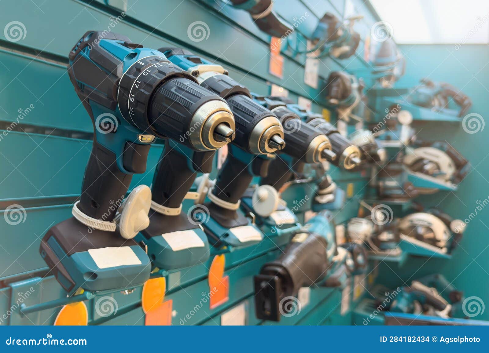 Selection and Purchase of Power Tools. Cordless Drills of Different ...