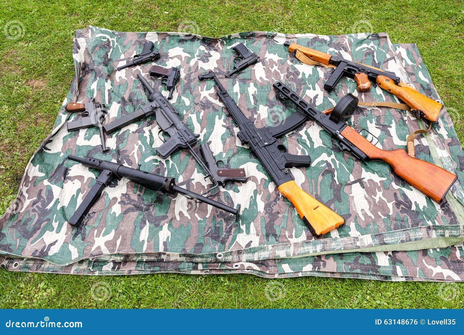 Selection of replica guns stock photo. Image of force - 63148676