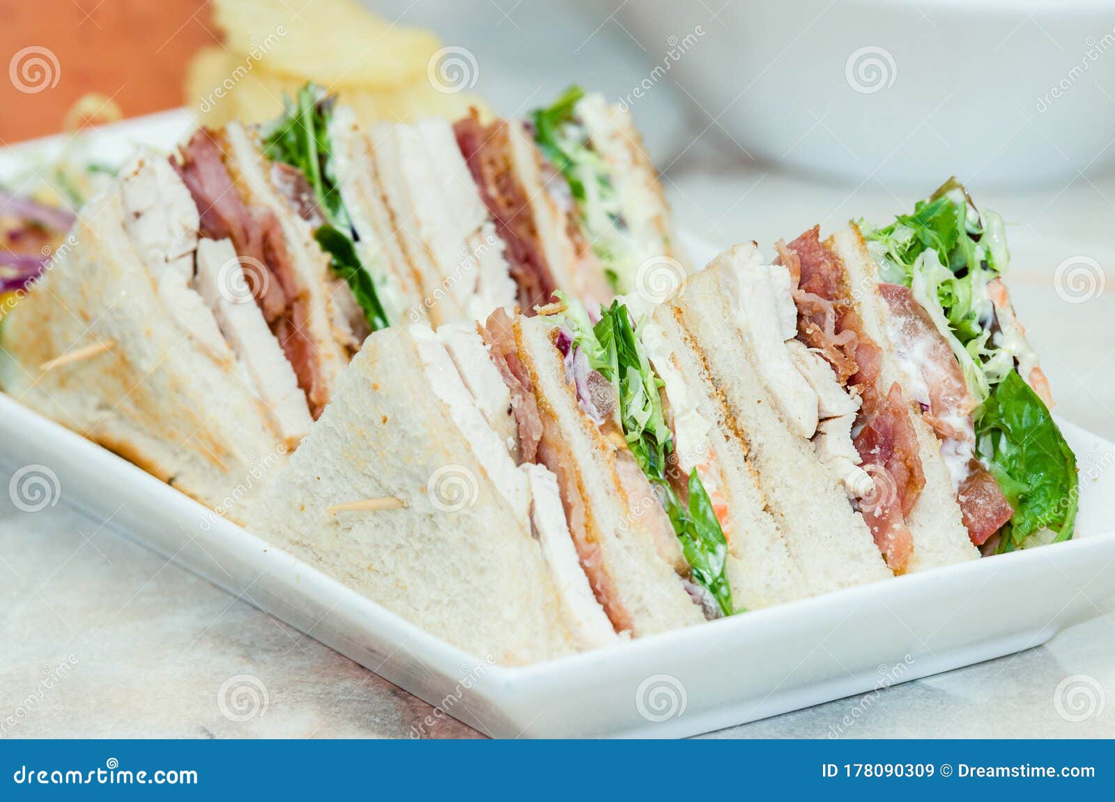 Selection of Sandwiches with Various Fillings Stock Image - Image of ...