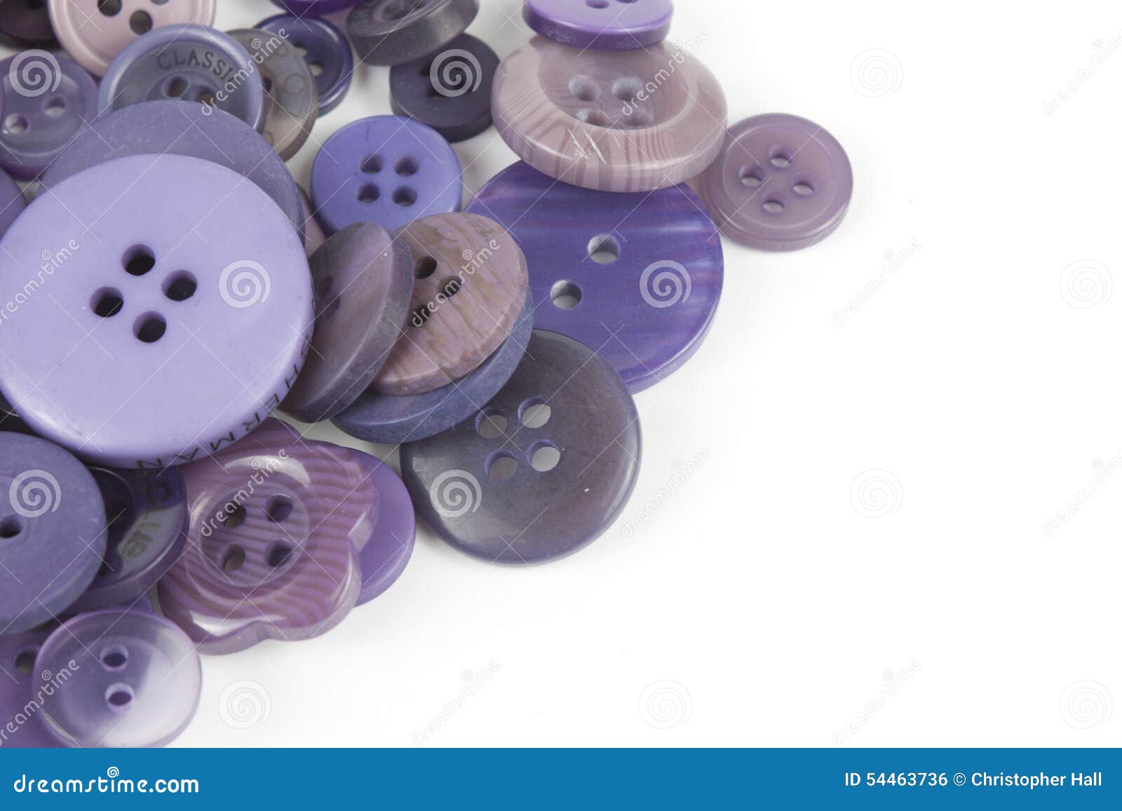 Selection Selection of Various Purple Buttons Stock Photo - Image of ...