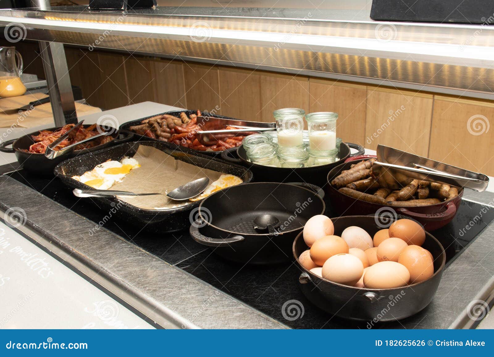 Selection of Self Service Catering Continental Breakfast Buffet Display ...