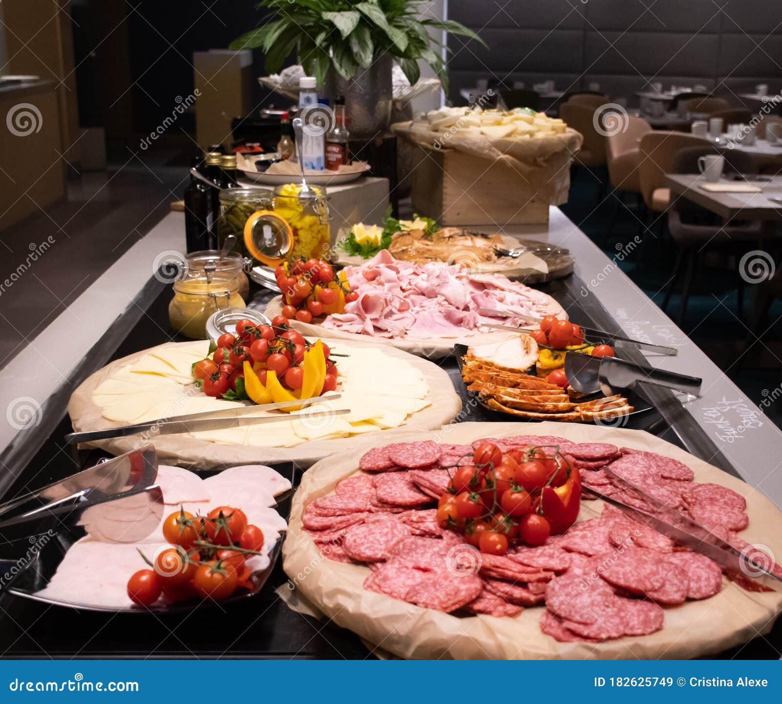 Selection of Self Service Catering Continental Breakfast Buffet Display ...